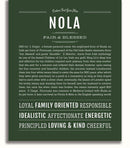 Nola Personalized Name Meaning Art Prints – Name Stories