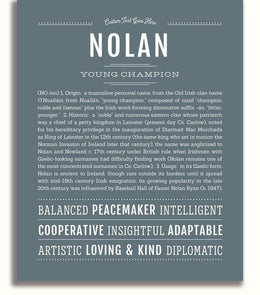 Nolan | Name Art Print – Name Stories