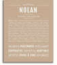 Nolan Personalized Name Meaning Art Prints – Name Stories