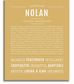 Nolan | Name Art Print – Name Stories