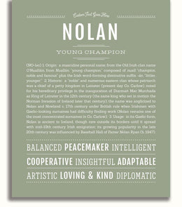 Nolan | Name Art Print – Name Stories
