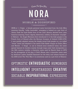 Nora | Name Art Print – Name Stories
