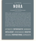Nora | Name Art Print – Name Stories