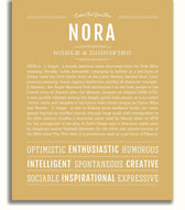 Nora | Name Art Print – Name Stories