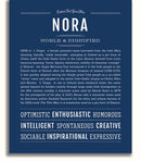 Nora | Name Art Print – Name Stories