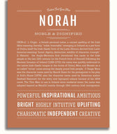 Norah | Name Art Print – Name Stories