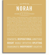 Norah | Name Art Print – Name Stories