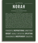 Norah | Name Art Print – Name Stories