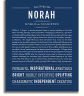 Norah | Name Art Print – Name Stories