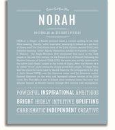 Norah | Name Art Print – Name Stories