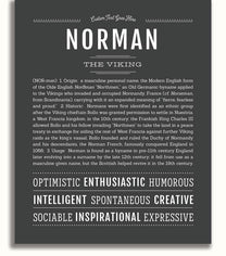 Norman | Name Art Print – Name Stories