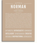 Norman | Name Art Print – Name Stories