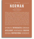 Norman | Name Art Print – Name Stories