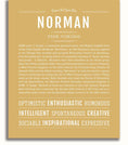 Norman | Name Art Print – Name Stories