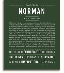 Norman | Name Art Print – Name Stories
