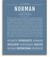 Norman | Name Art Print – Name Stories