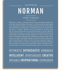 Norman | Name Art Print – Name Stories