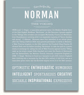 Norman Personalized Name Meaning Art Prints – Name Stories