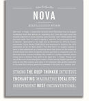 Nova Personalized Name Meaning Art Prints – Name Stories