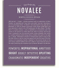 Novalee | Name Art Print – Name Stories