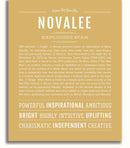 Novalee | Name Art Print – Name Stories