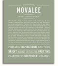 Novalee | Name Art Print – Name Stories