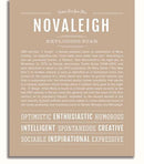 Novaleigh | Name Art Print – Name Stories