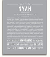 Nyah | Name Art Print – Name Stories