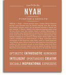 Nyah | Name Art Print – Name Stories