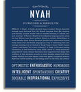 Nyah | Name Art Print – Name Stories