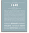 Nyah | Name Art Print – Name Stories