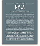 Nyla | Name Art Print - Personalized Custom Gifts – Name Stories