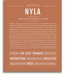 Nyla | Name Art Print – Name Stories
