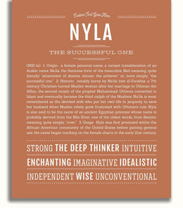 Nyla | Name Art Print – Name Stories