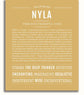 Nyla Personalized Name Meaning Art Prints – Name Stories