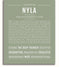 Nyla Personalized Name Meaning Art Prints – Name Stories