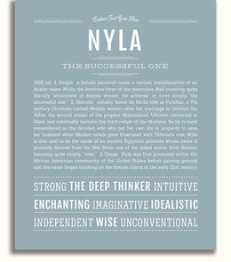 Nyla | Name Art Print – Name Stories