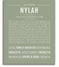 Nylah Personalized Name Meaning Art Prints – Name Stories