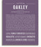 Oakley Personalized Name Meaning Art Prints – Name Stories