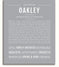 Oakley Personalized Name Meaning Art Prints – Name Stories