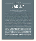 Oakley (female) | Name Art Print – Name Stories