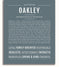 Oakley Personalized Name Meaning Art Prints – Name Stories