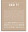 Oakley Personalized Name Meaning Art Prints – Name Stories