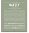 Oakley Personalized Name Meaning Art Prints – Name Stories