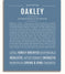 Oakley Personalized Name Meaning Art Prints – Name Stories