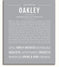 Oakley Personalized Name Meaning Art Prints – Name Stories
