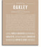 Oakley Personalized Name Meaning Art Prints – Name Stories