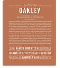 Oakley (male) | Name Art Print – Name Stories