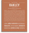 Oakley Personalized Name Meaning Art Prints – Name Stories