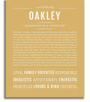 Oakley (male) | Name Art Print – Name Stories